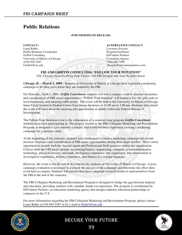 FBI Campaign Booklet