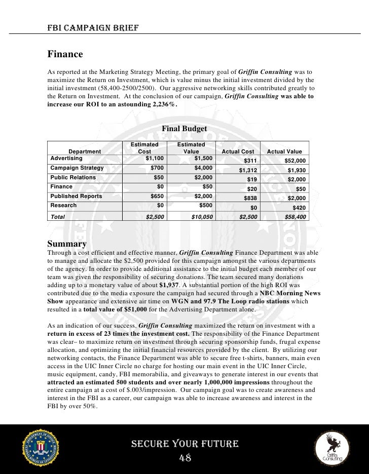 FBI Campaign Booklet