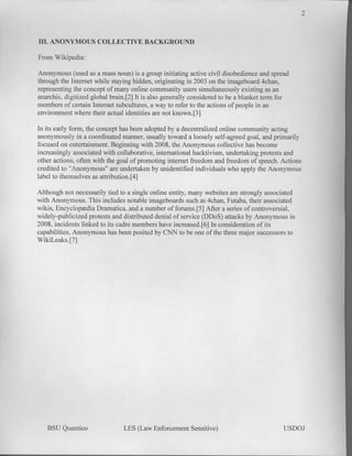 Fbi anonymous | PDF | Social Networking | Internet