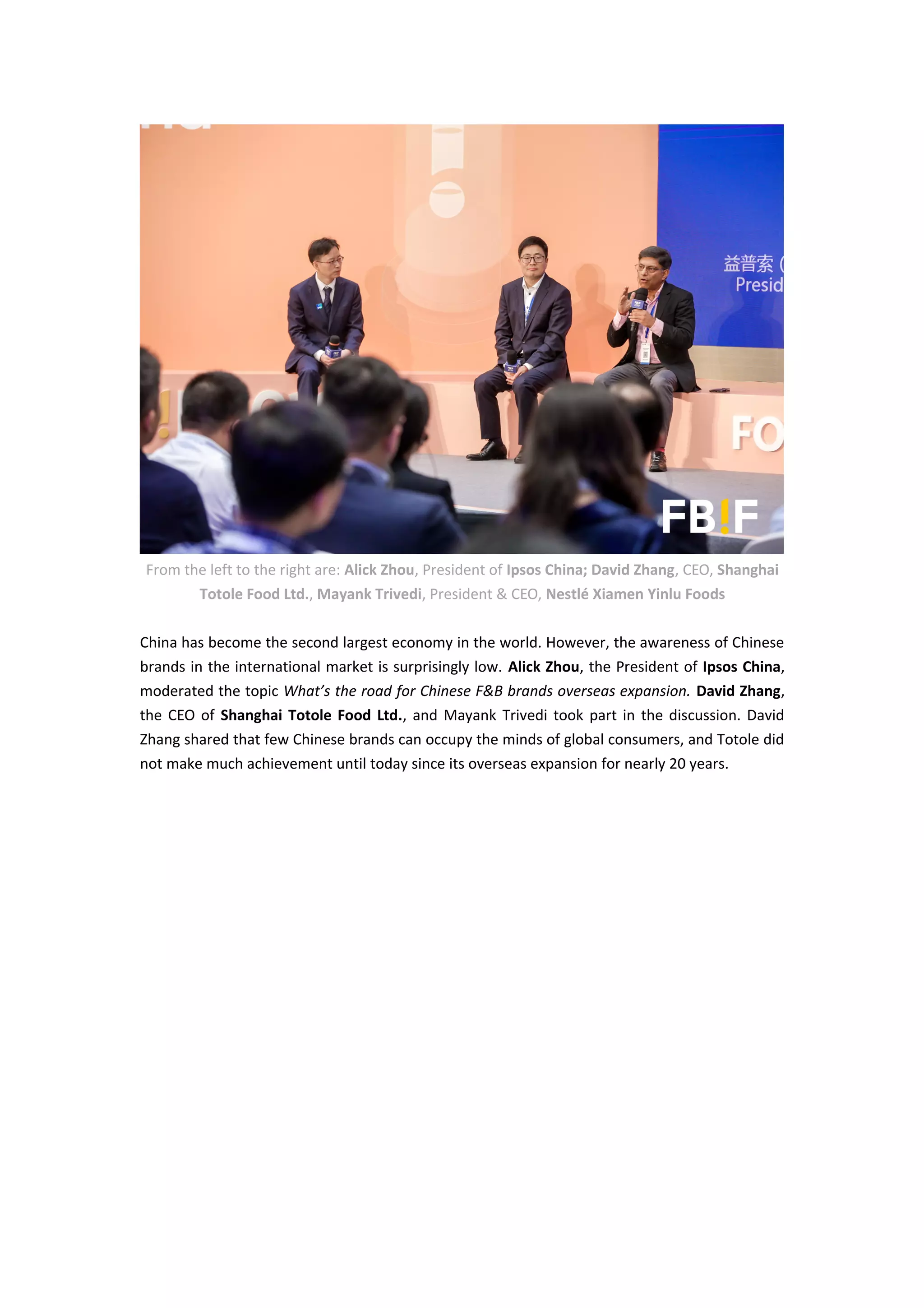 FBIF 2019 successfully held in Hangzhou | PDF