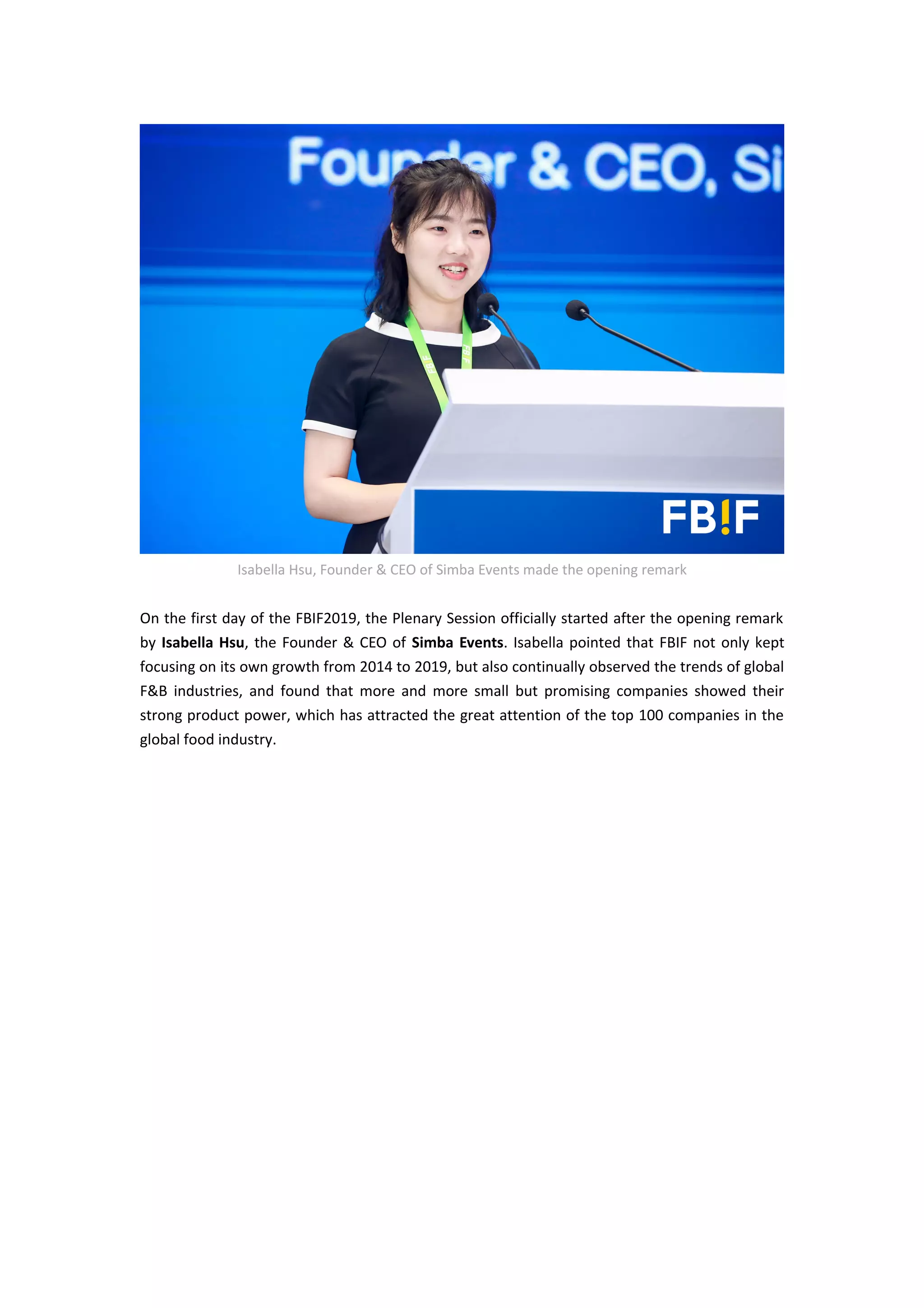 FBIF 2019 successfully held in Hangzhou | PDF