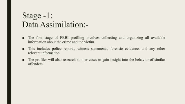 Fbi Profiling Forensic Psychology Pptx