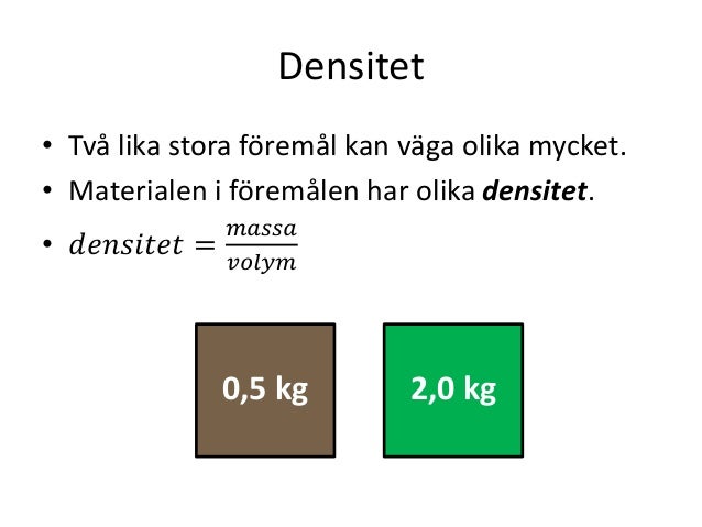 FBK Fysik - Densitet