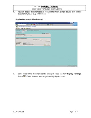 Fbl3 n account line item analysis | DOC