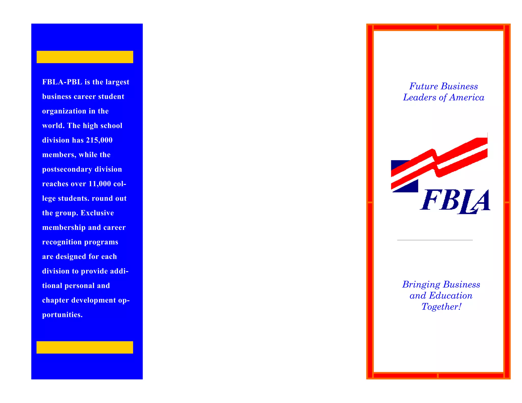 Fbla brochure | PDF