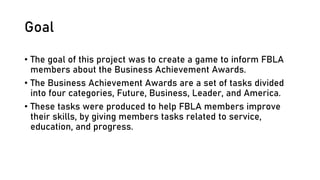Dade County FBLA computer game & simulation programming | PPT