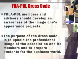 FBLA-PBL Dress Code Tutorial | PPT