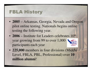 FBLA-PBL History: Celebrating 70 Years! | PDF