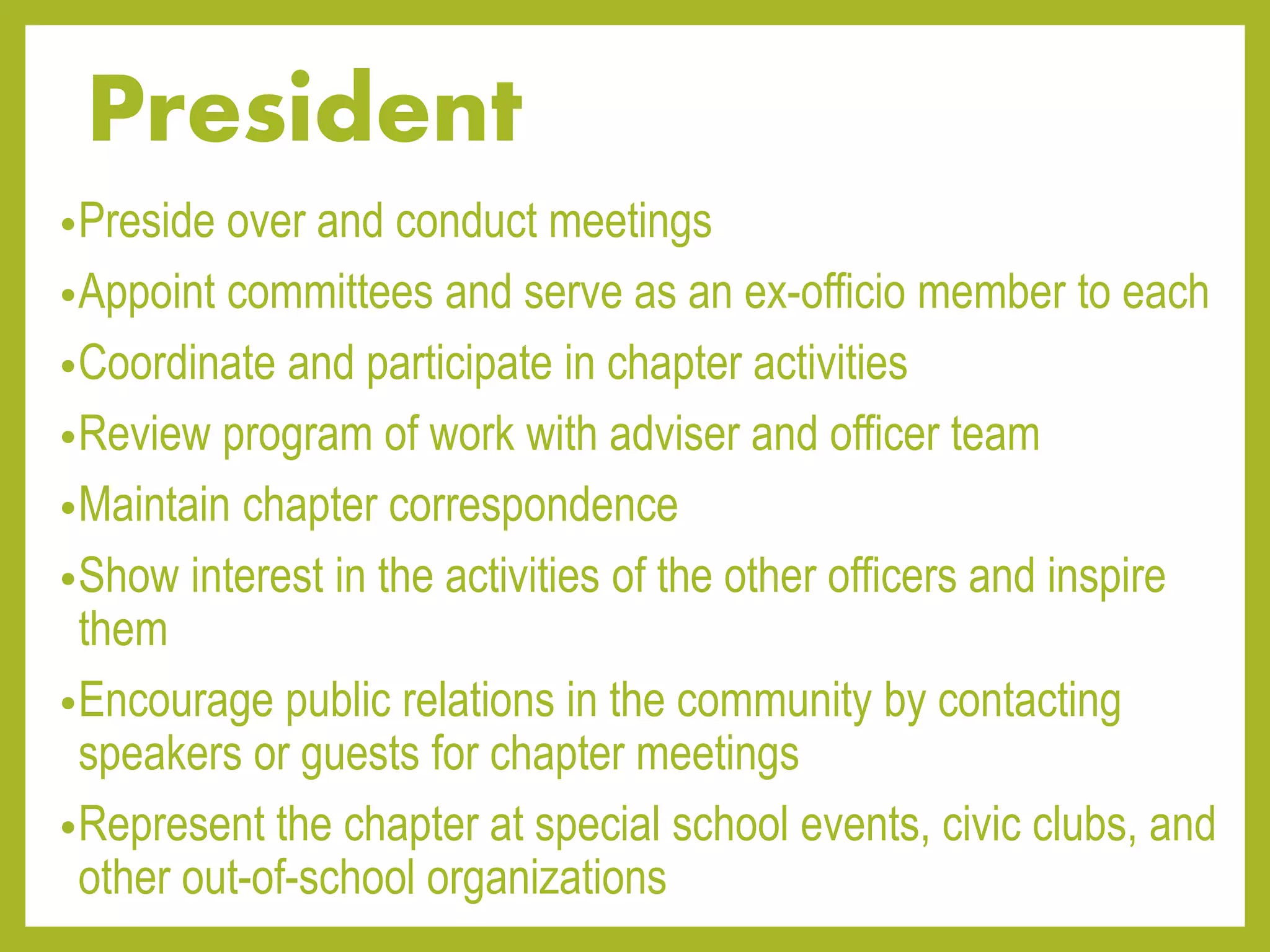 FBLA Officer Duties | PPTX