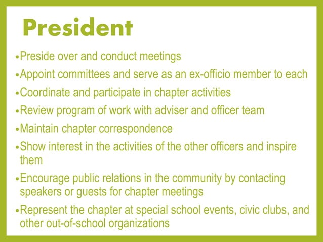 FBLA Officer Duties | PPTX