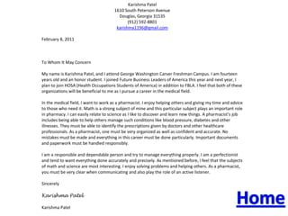Krishma Patel's Electronic-Career Portfolio | PPSX
