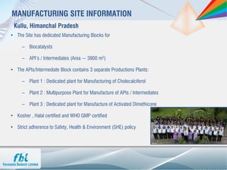 Fermenta Biotech Ltd Information | PDF