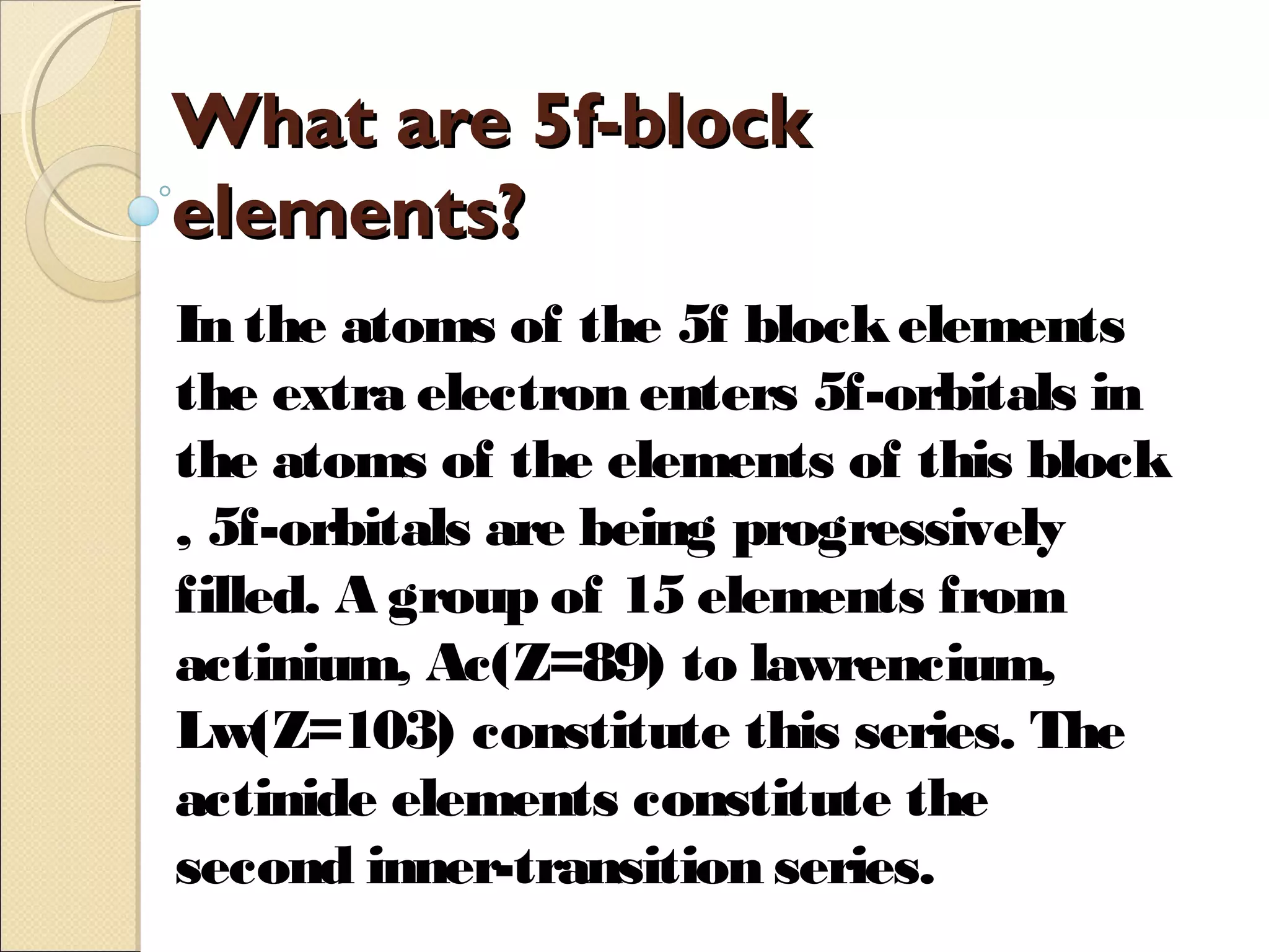 F block elements | PPT