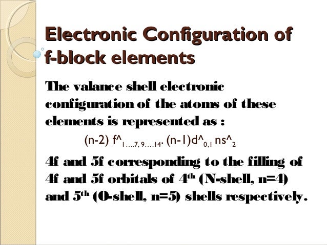 F block elements