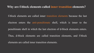 F Block Elements and characteristics of lanthanides.pptx