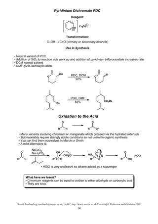 Alcohol oxidation | PDF