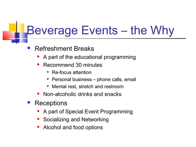 Food & Beverage Management | PPT | Alcoholic Beverages | Food & Drink