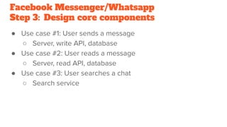 Facebook Messenger/Whatsapp System Design | PDF