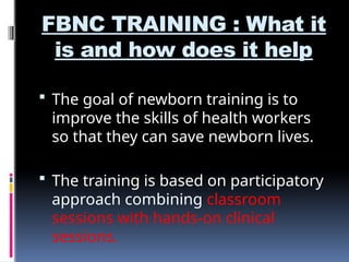 Facilitated newborn care for nursing course | PPTX