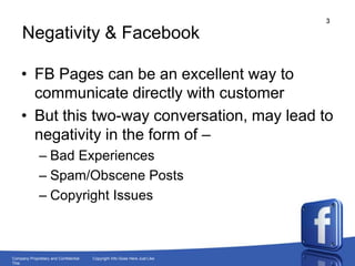 Handle Negativity on Facebook | PPT