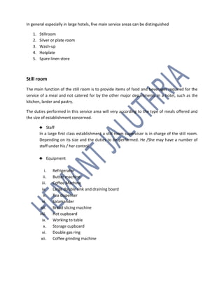 F&b notes basics | PDF | Hospitality Industry | Industries