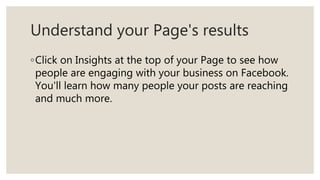 How to create a "Facebook Page" Tutorial | PPTX