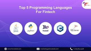Top 5 programming languages for fintech | PPTX