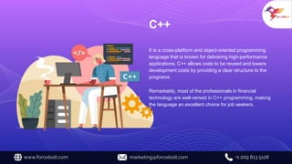 Top 5 programming languages for fintech | PPTX