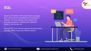 Top 5 programming languages for fintech | PPTX