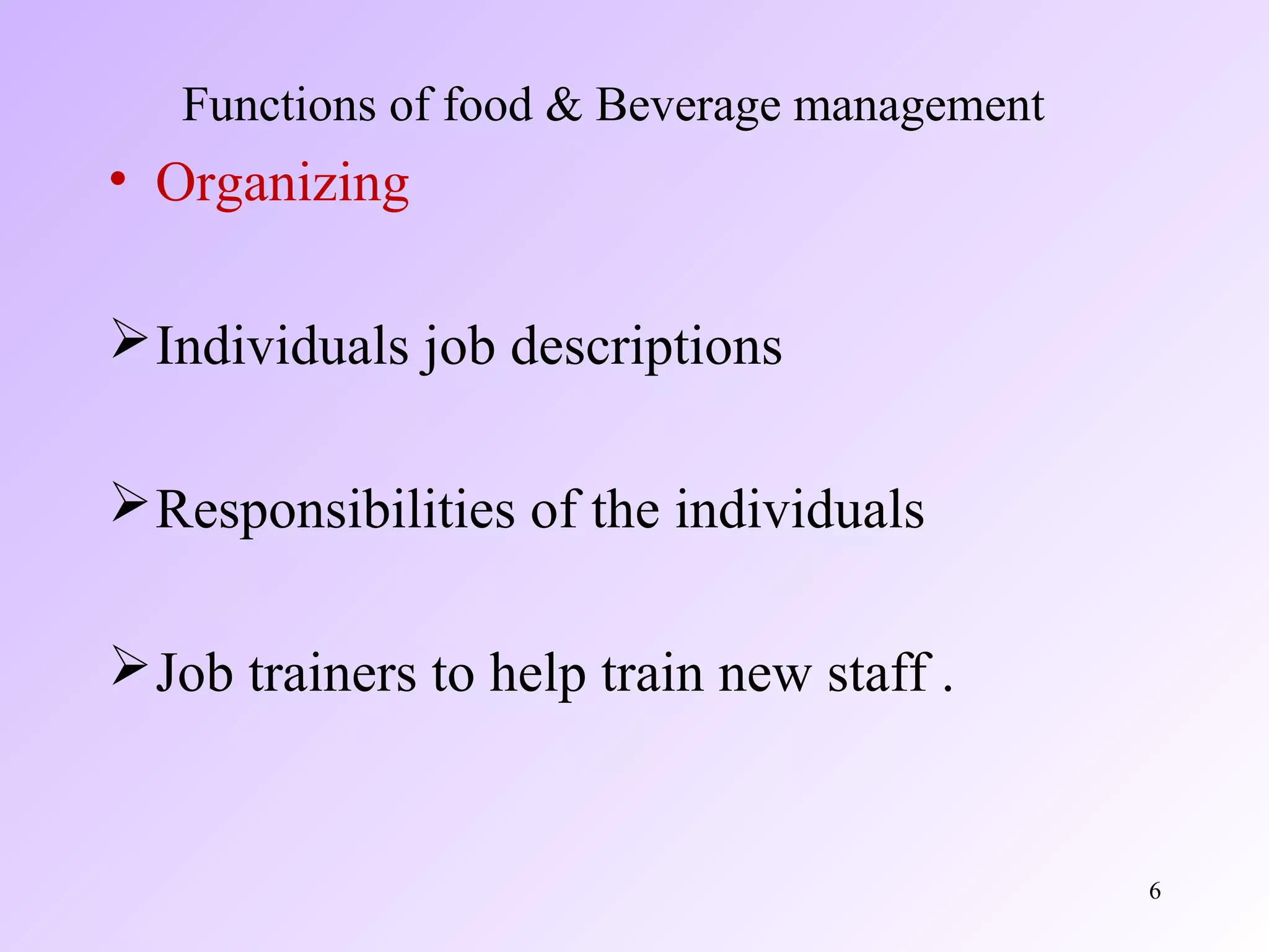 Food & Beverage Management | PPT