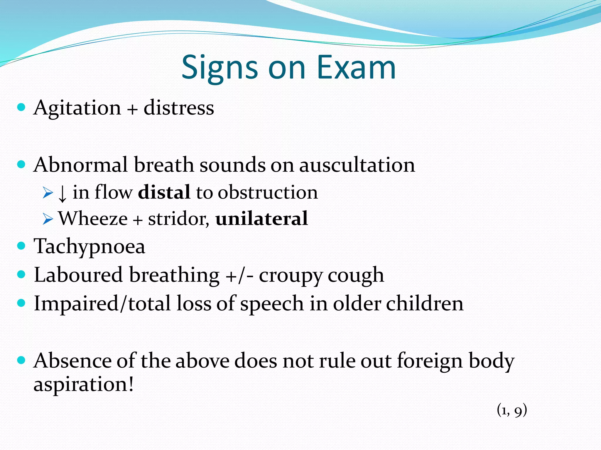 Paediatric Foreign Body Aspiration | PPTX