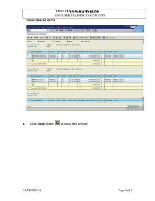 Fbra gl reset cleared items | PDF