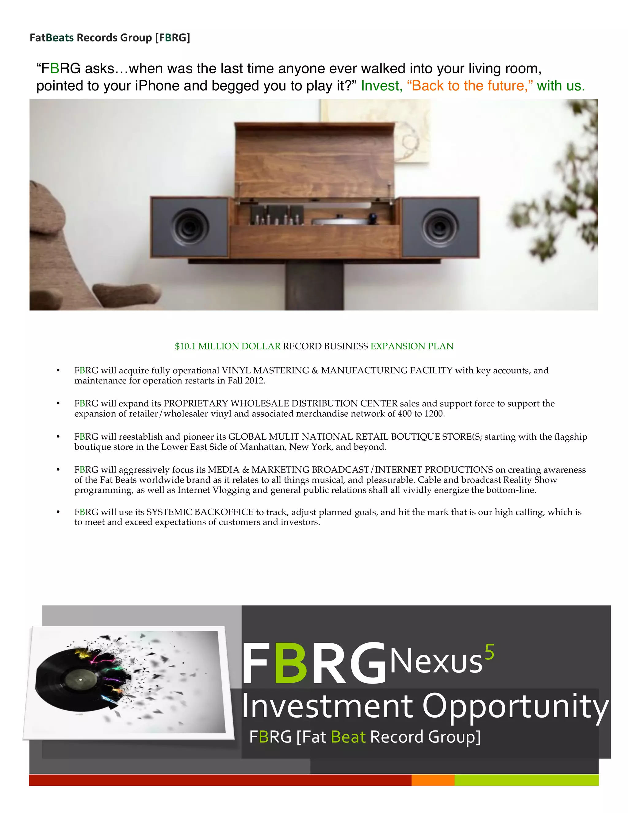 Fat Beats Record Group: Executive Overview | PDF