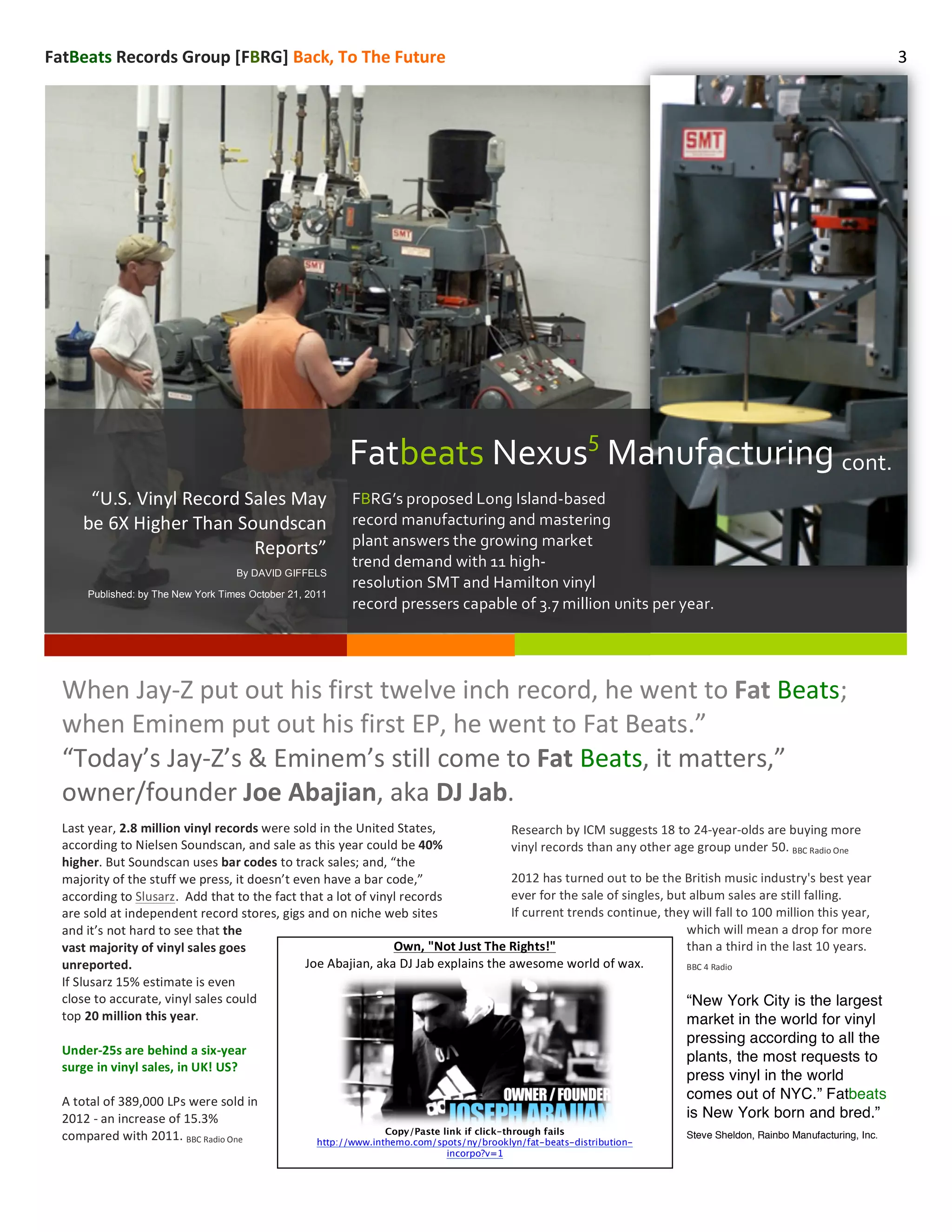 Fat Beats Record Group: Executive Overview | PDF