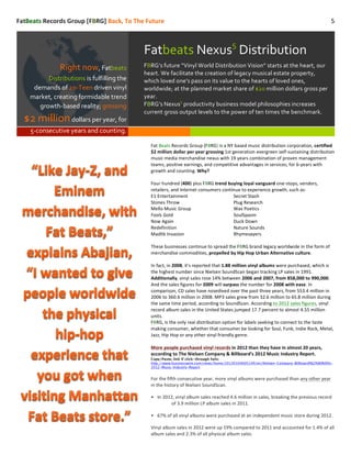 Fat Beats Record Group: Executive Overview | PDF