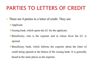 Letter of Credit | PPTX