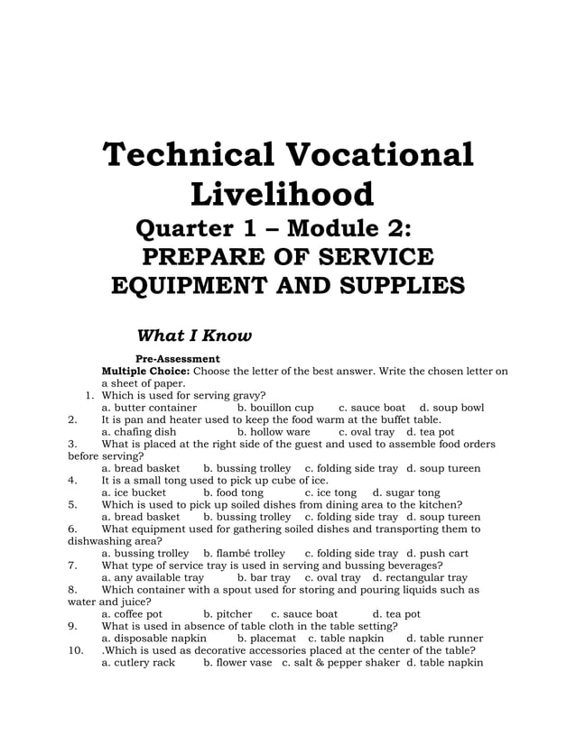 FBS-week-2 Prepare of Service Equipment and Supplies.docx