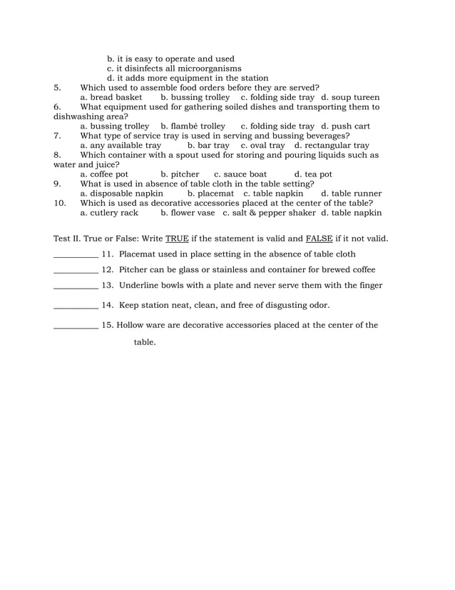 FBS-week-2 Prepare of Service Equipment and Supplies.docx