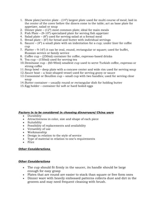 FBS-week-3 Basic Types of Tableware.docx