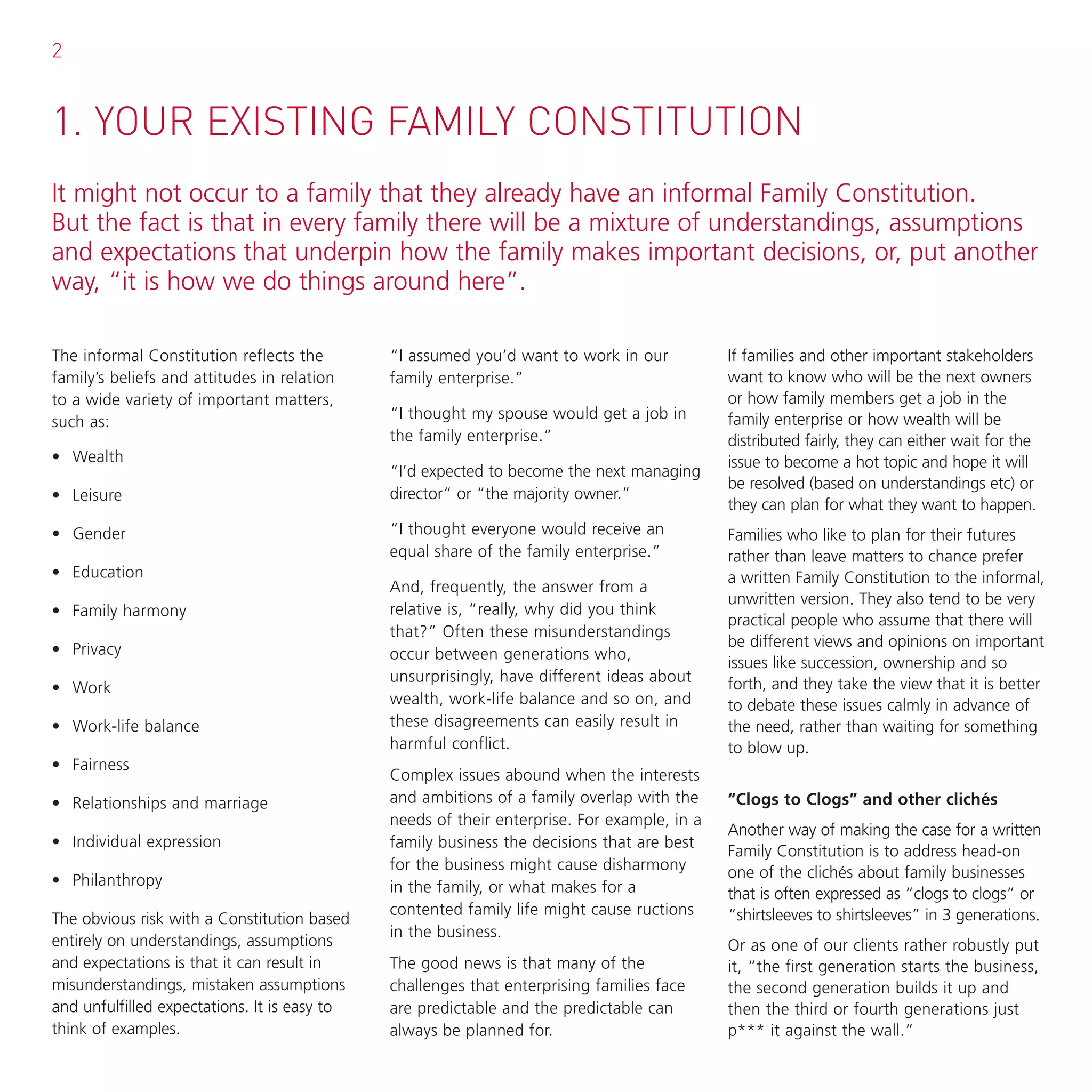 Family Business Solutions Your Guide to a Family Constitution | PDF
