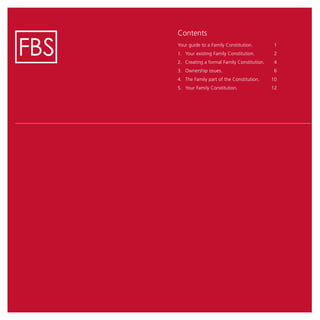 Family Business Solutions Your Guide to a Family Constitution | PDF