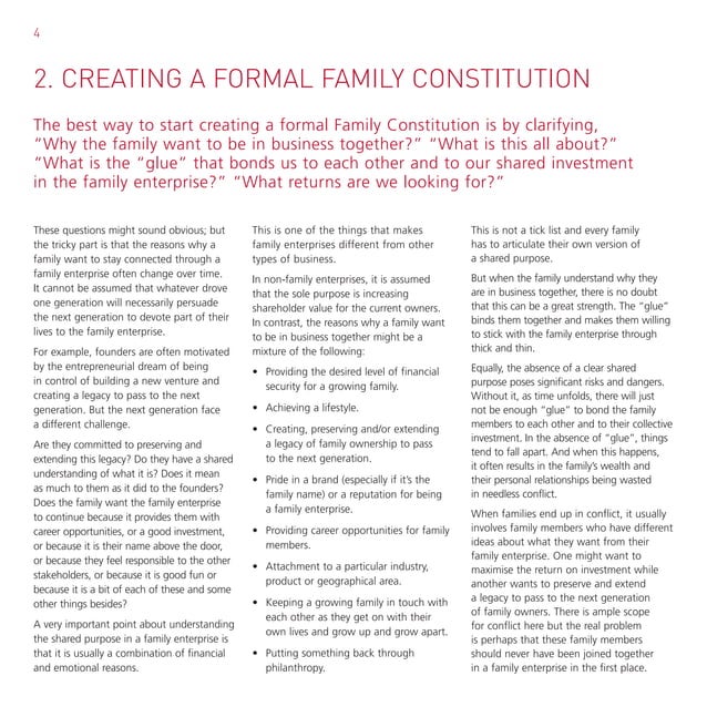 Family Business Solutions Your Guide to a Family Constitution