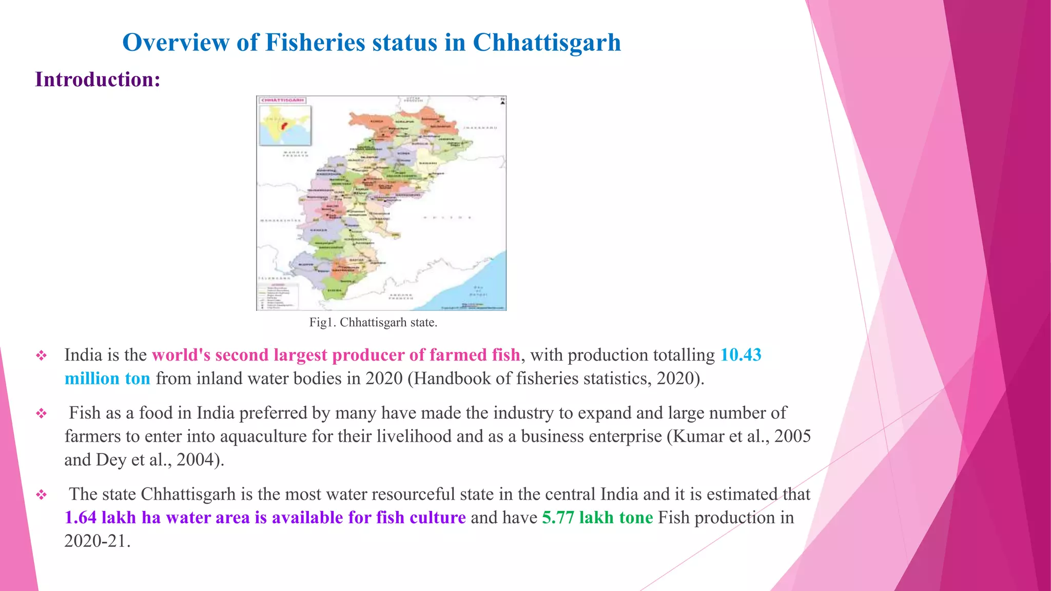 Status of chhattisgarh fisheries 2021 | PPTX