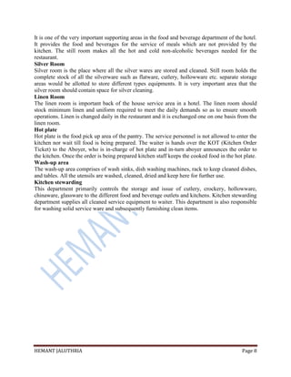 F&b service basicterminology | PDF