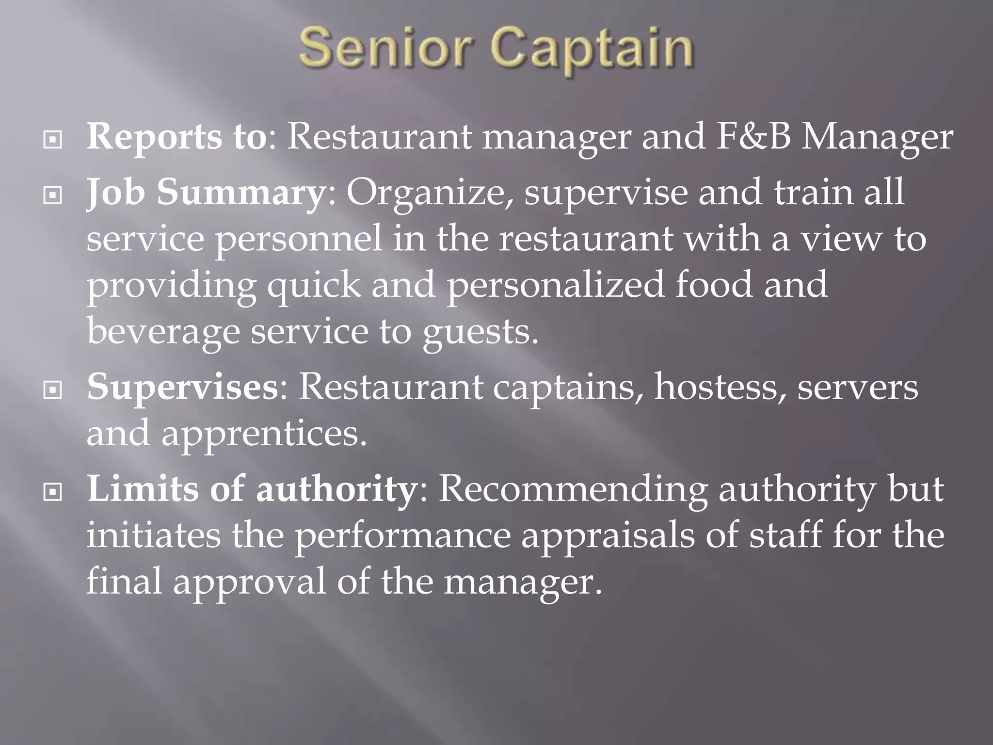Food and beverage service department | PPTX