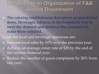 Food and beverage service department | PPTX