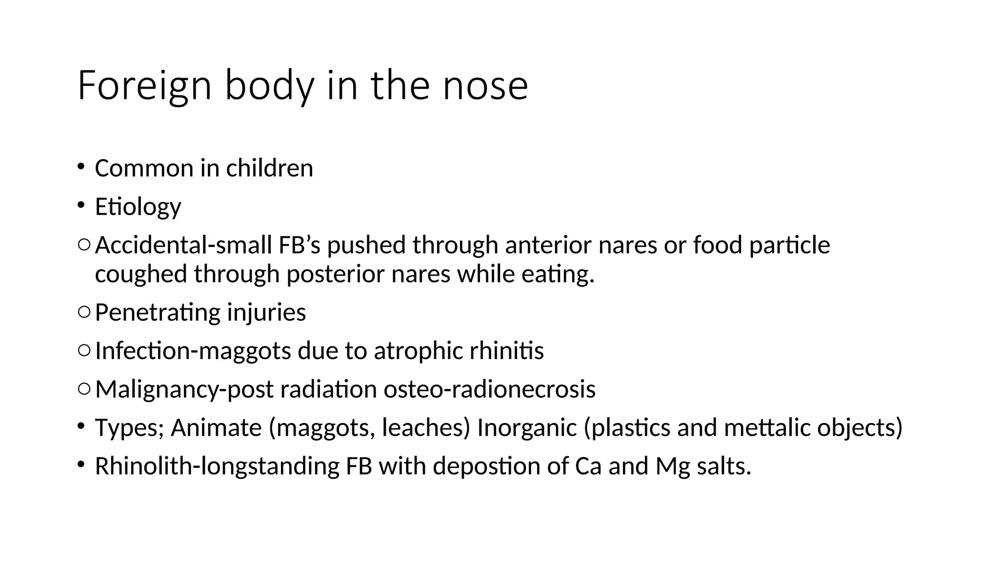 Foreign bodies in ear, nose and nose and their management | PPTX