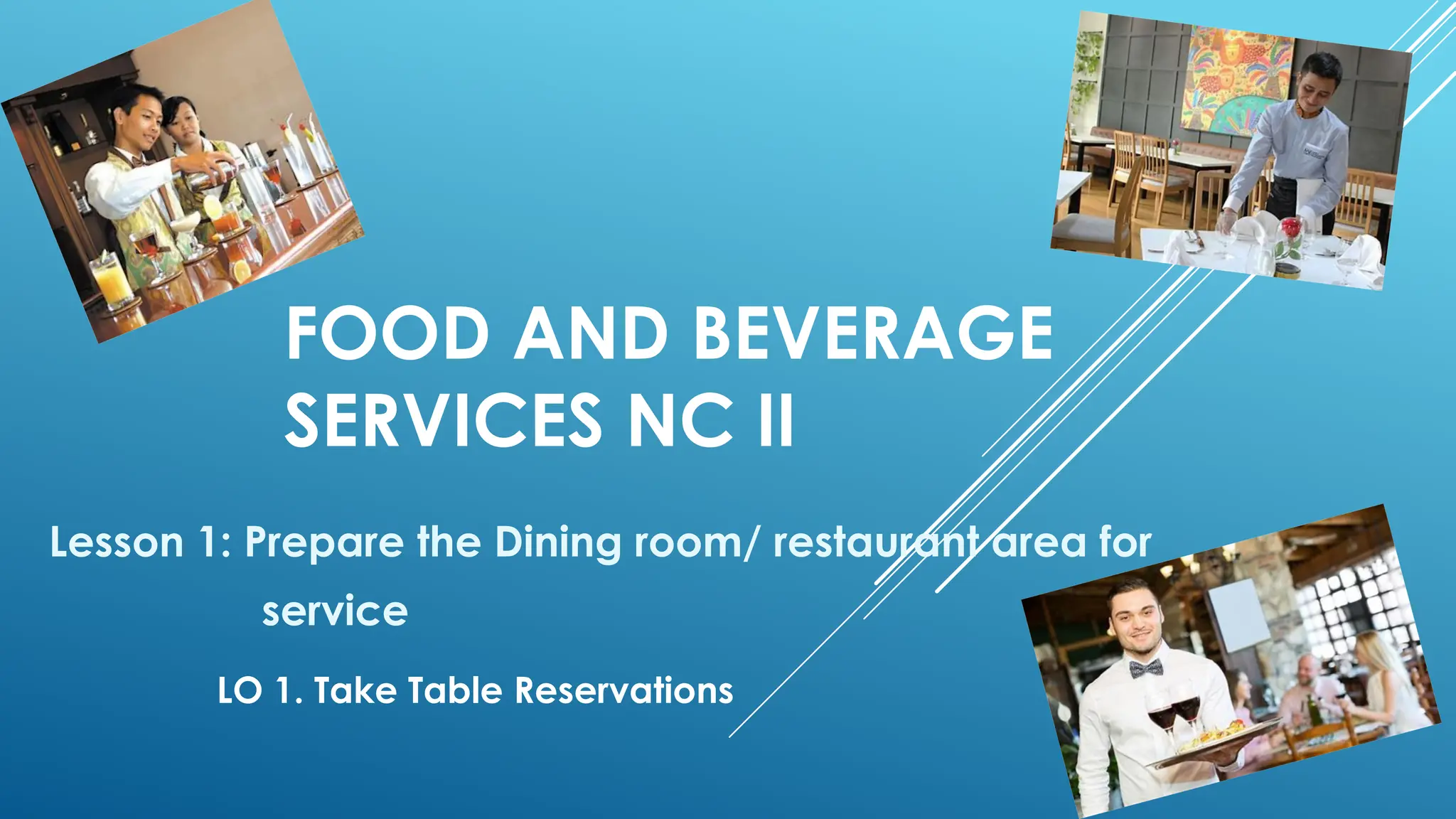FBS Lesson 1.1. Take Table Reservation (food and beverage services).pptx