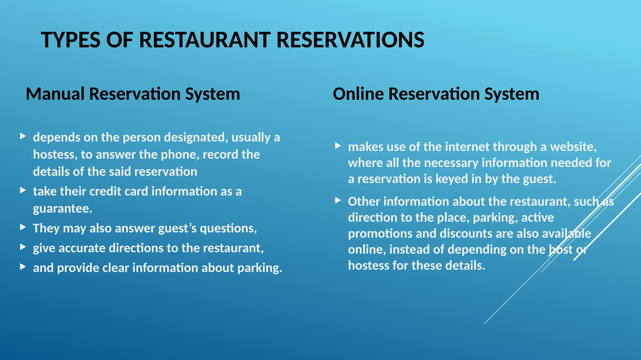 FBS Lesson 1.1. Take Table Reservation (food and beverage services).pptx