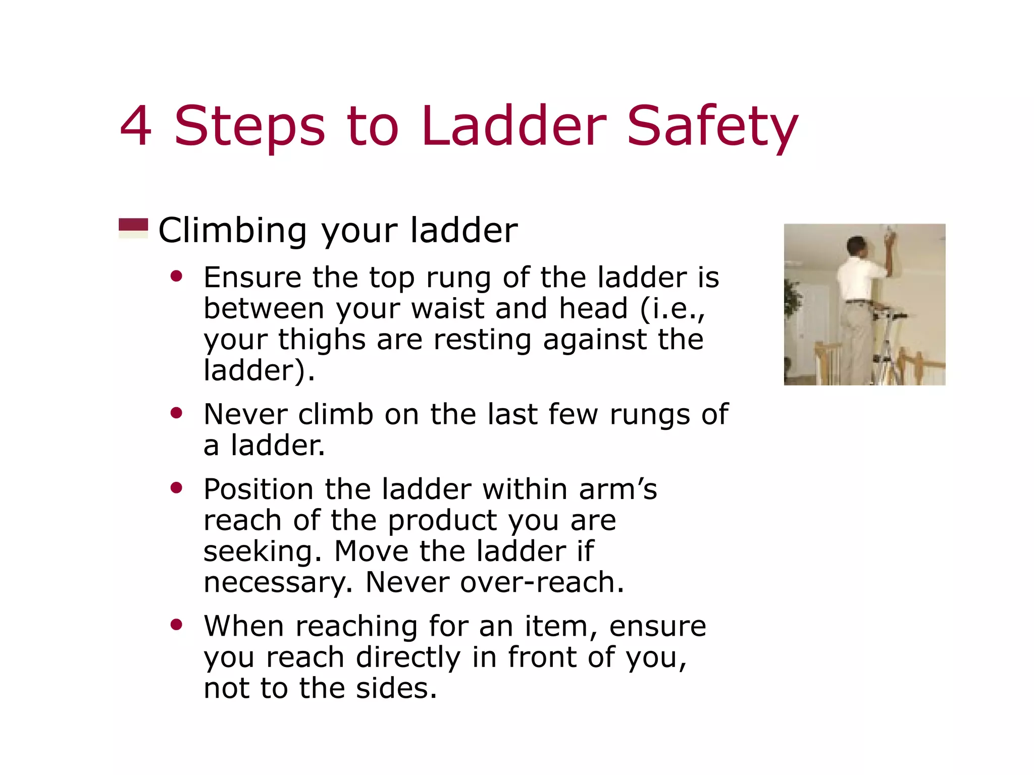 Tips for Working with your Ladder | PPT